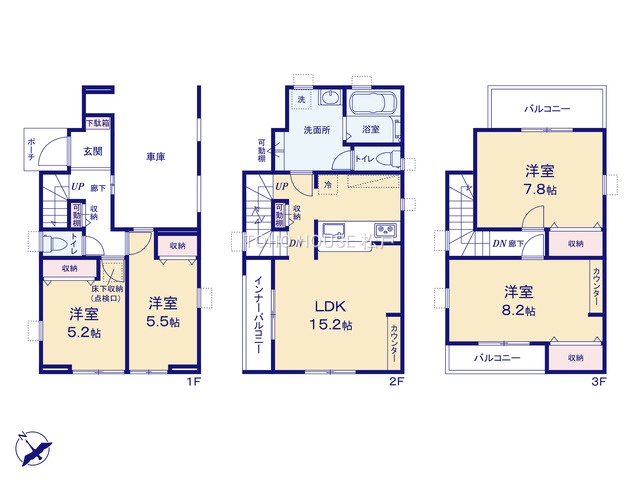 八潮市八潮6丁目5期全2棟 1号棟4,180万円(税込)｜松戸の不動産会社【東宝ハウス松戸】